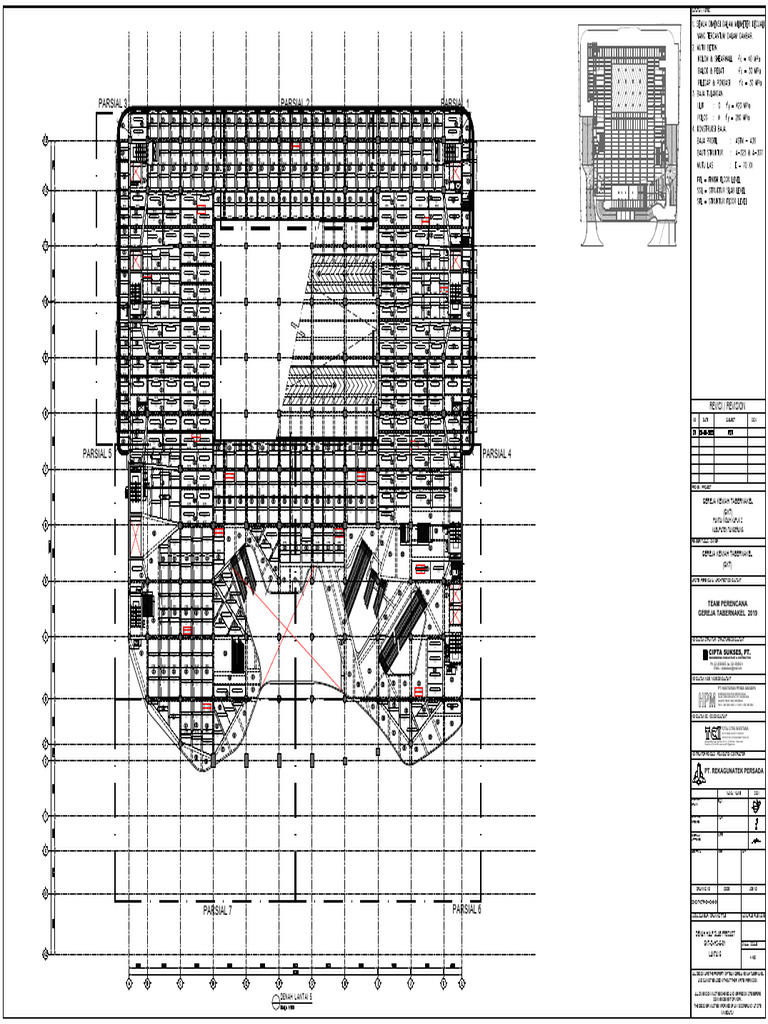 Denah Half Slab Precast Lantai 5 GKT | PDF