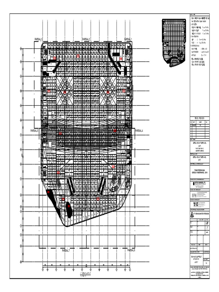 Denah Half Slab Precast Lantai 7 GKT | PDF