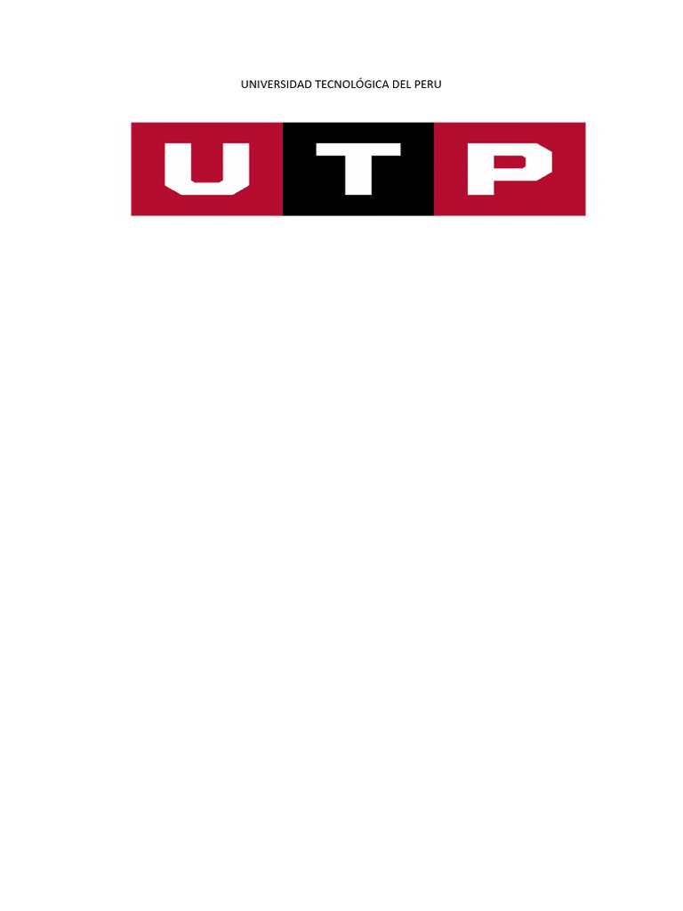 UNIVERSIDAD TECNOLÓGICA DEL PERU INTEGRADOR | PDF