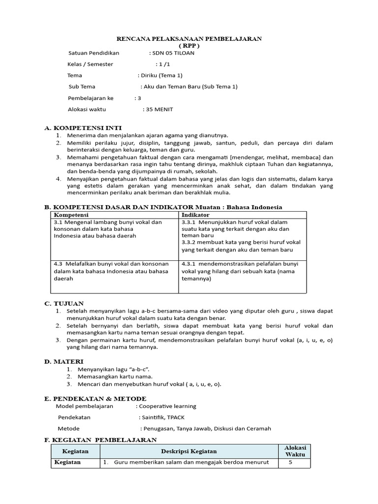 RPP Yusuf PPG 2 | PDF | Karier & Perkembangan