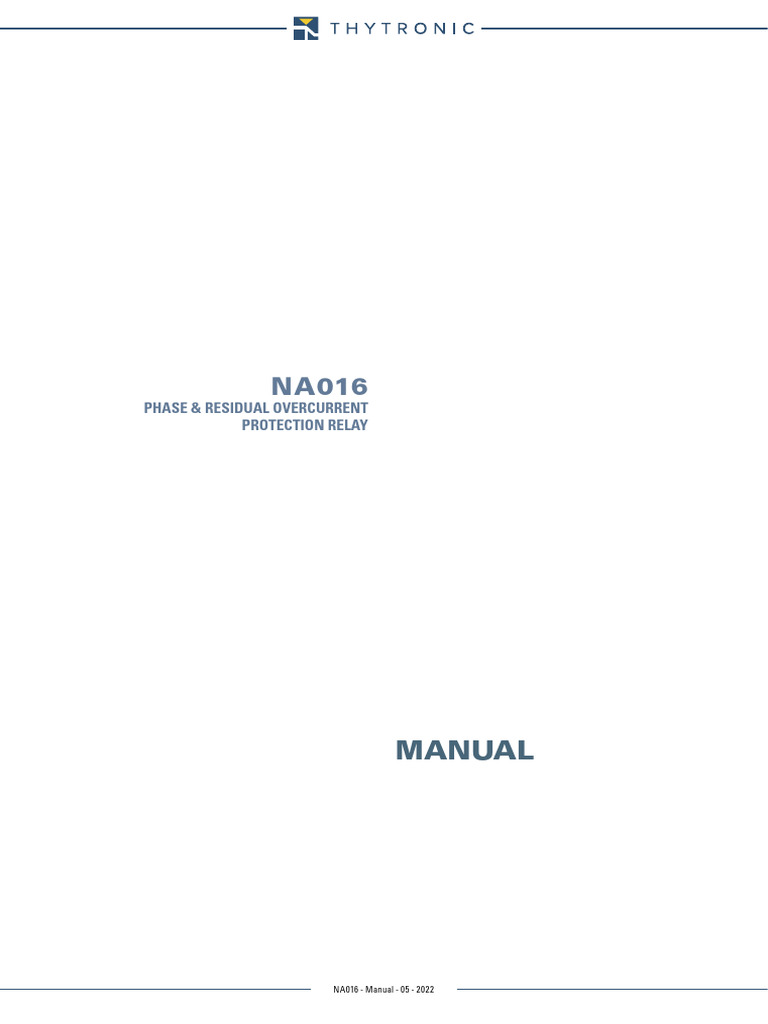 Manual NA016 05 2022 | PDF | Relay | Logic Gate