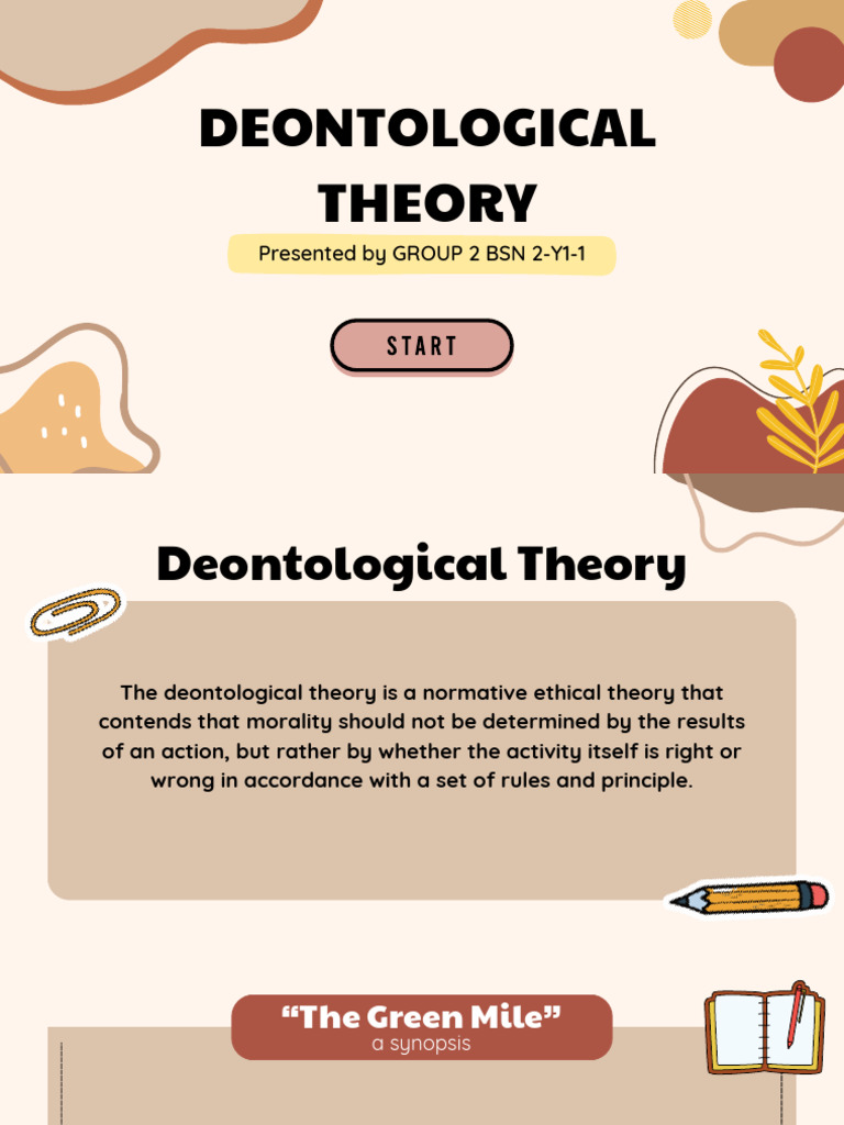 Deontological Theory | PDF