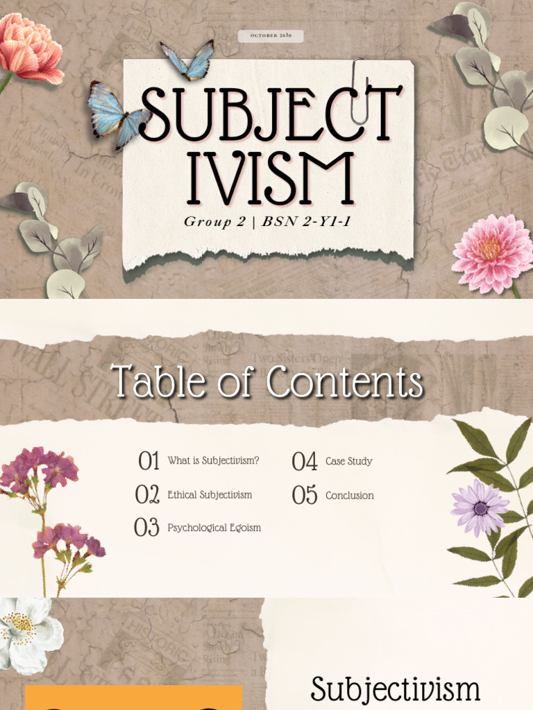 SUBJECTIVISM | PDF | Morality | Experience