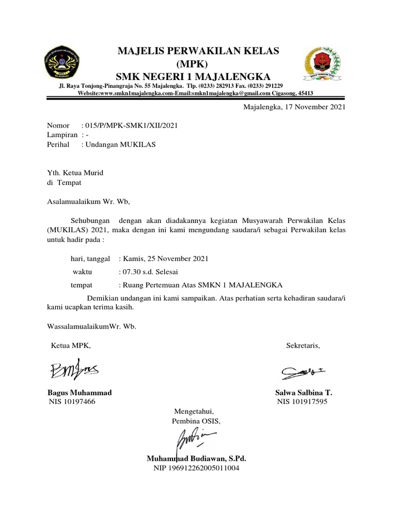 Surat Undangan Mukilas Untuk KM | PDF