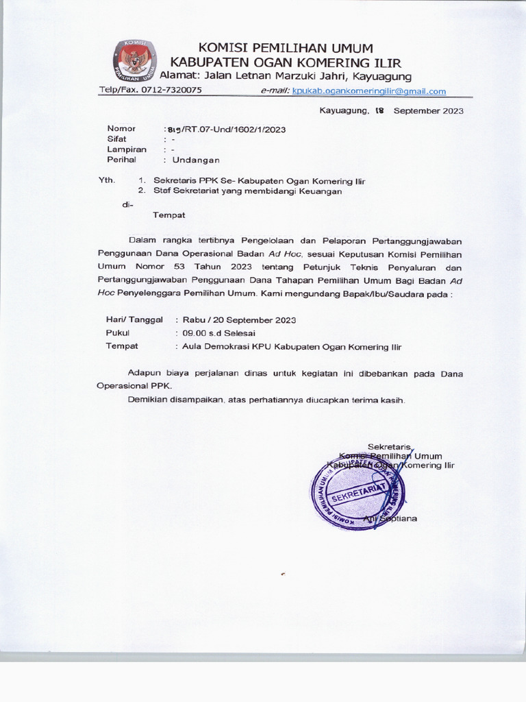 Undangan Rakor | PDF