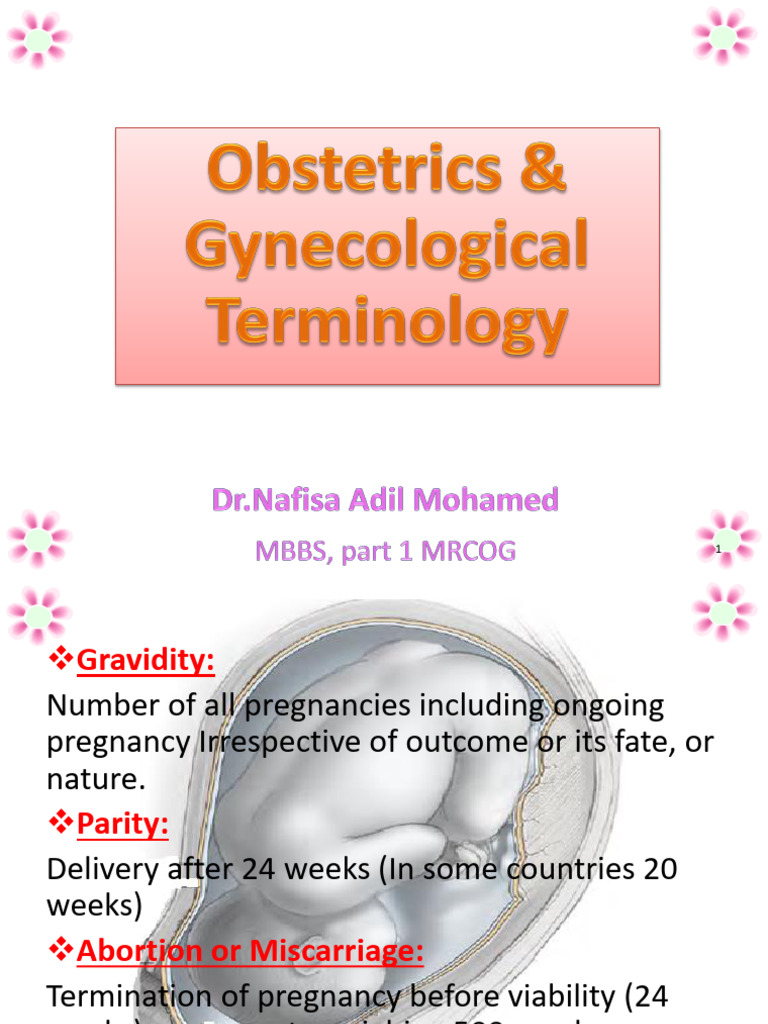 1-Obstetrics & Gynecological Terminology | PDF 1-Obstetrics & Gynecological Terminology | PDF