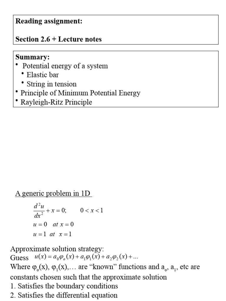 Potential Energy | PDF | Elasticity (Physics) | Boundary Value Problem