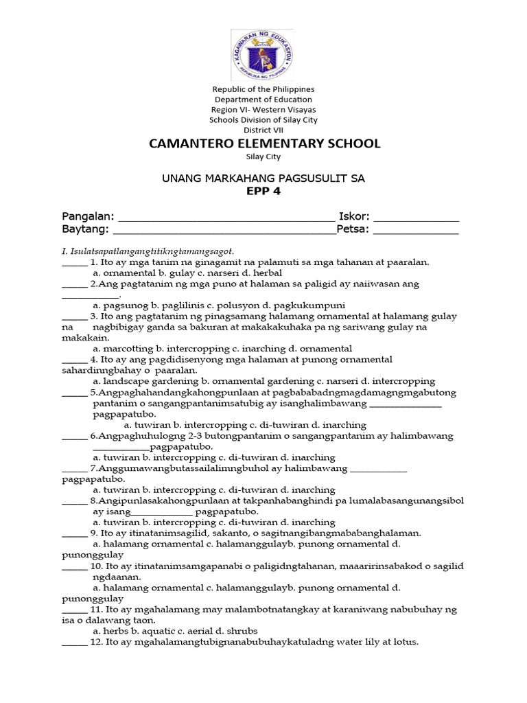 PT - Epp 4 - Q1 | PDF