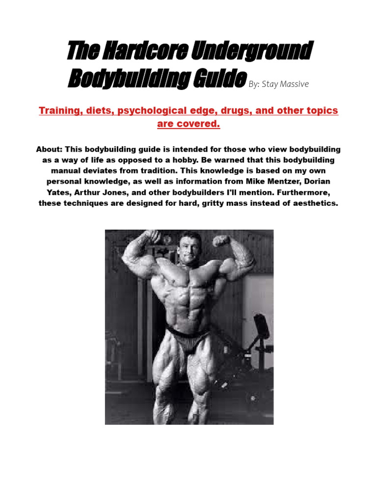 The Hardcore Underground Bodybuilding Guide | PDF