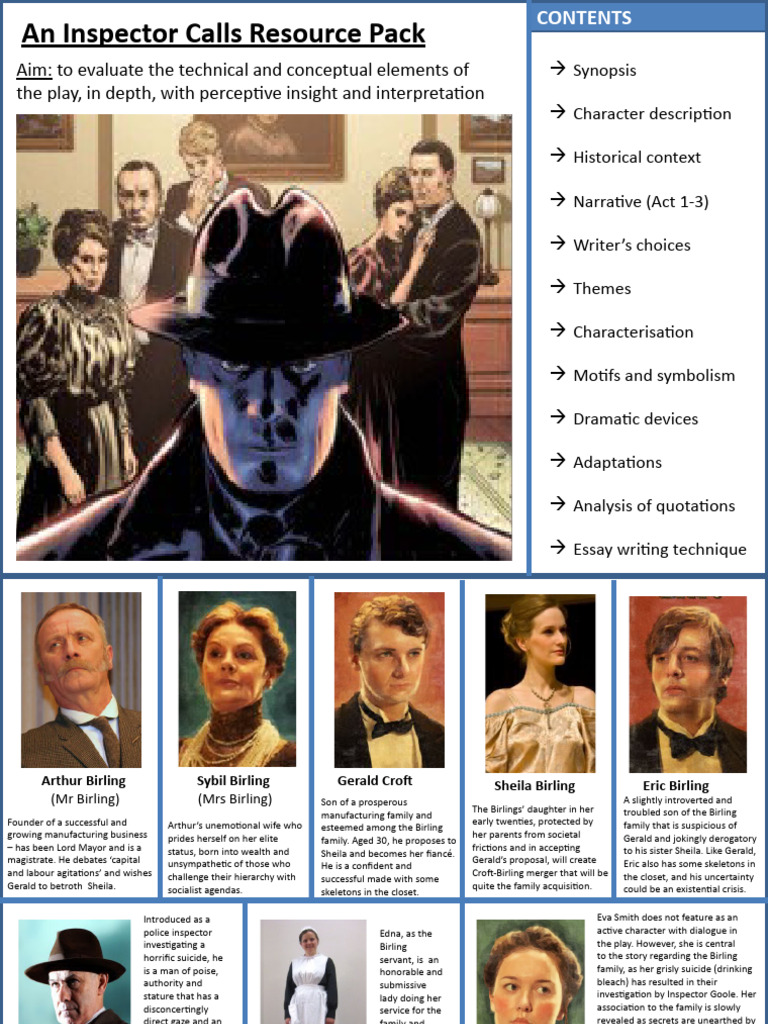 An Inspector Calls Resource Pack | PDF