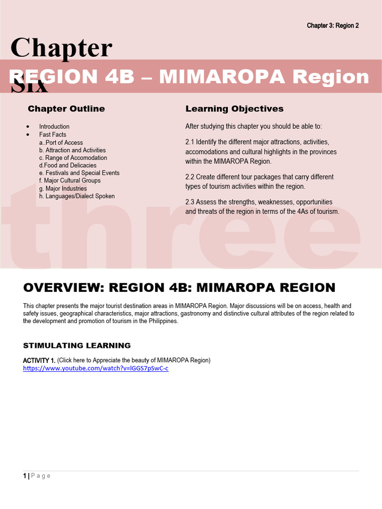 Chapter 6 MIMAROPA | PDF