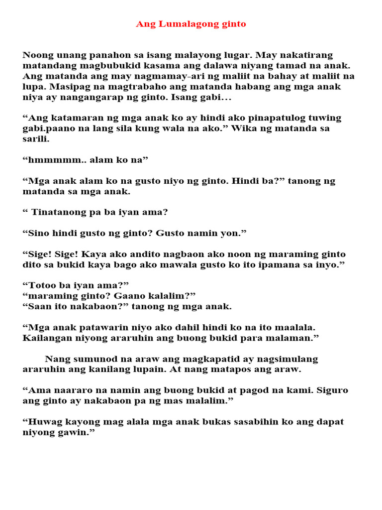 Ang Lumalagong Ginto | PDF