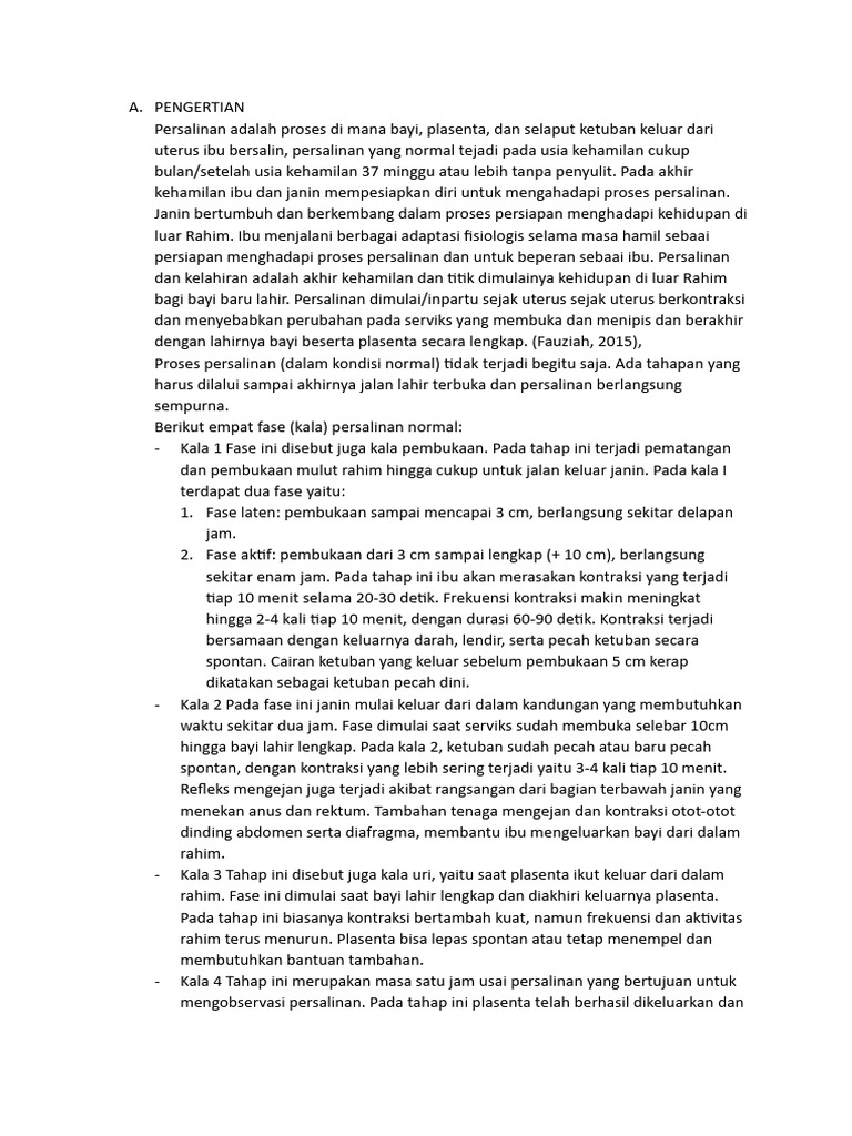 LP Melahirkan Ruang IKB | PDF | Pengembangan Diri | Kesehatan Holistik