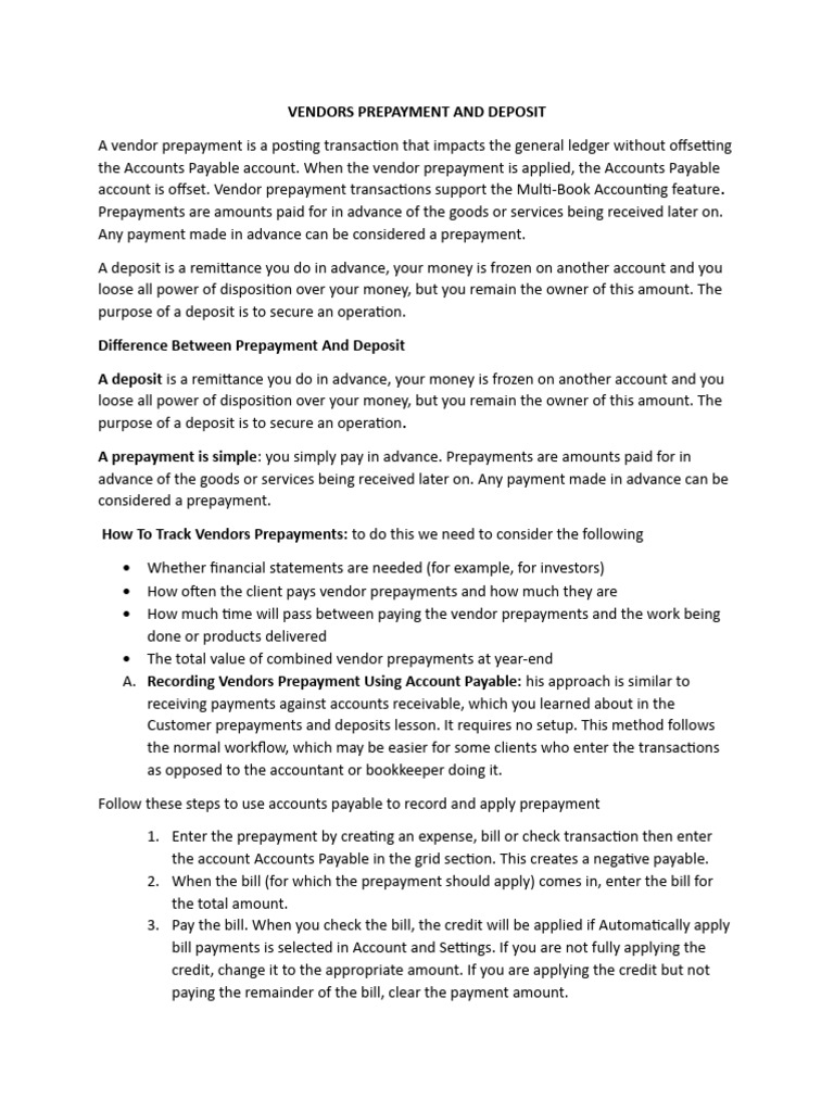 Understanding Vendor Prepayments | PDF | Accounts Payable | Credit Card