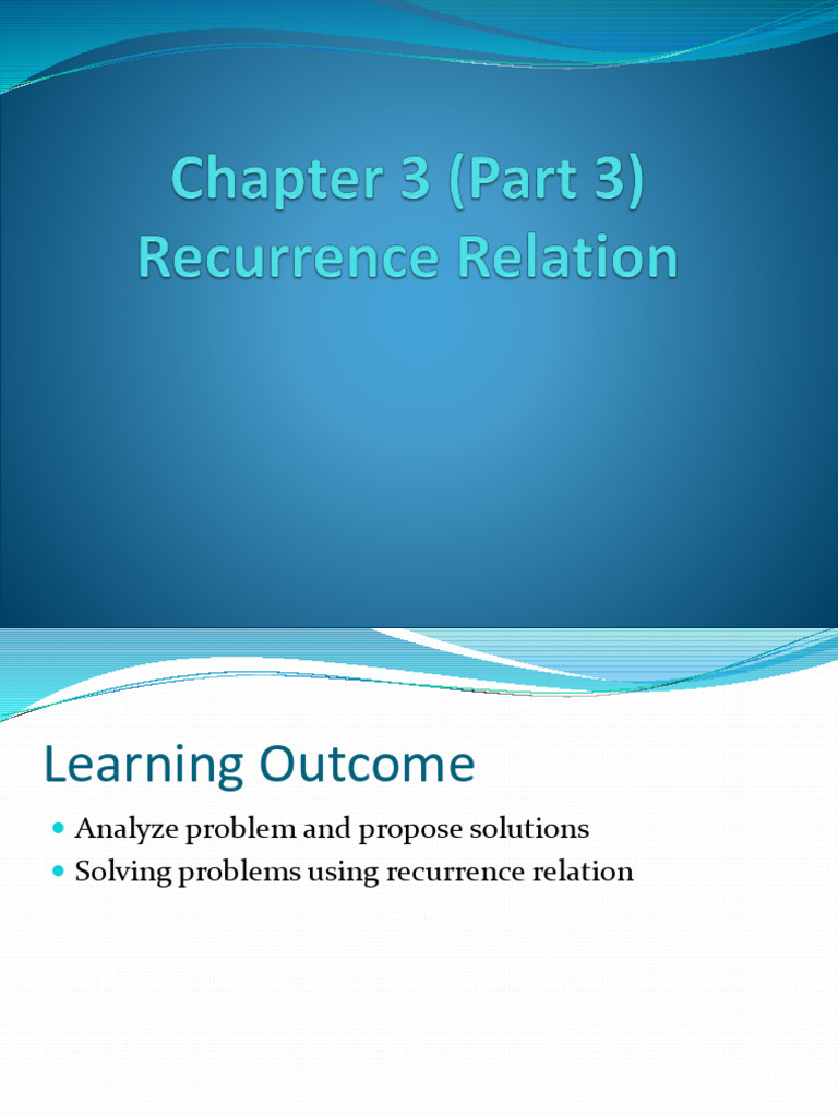 CHP4 P2 | PDF | Recurrence Relation | Sequence