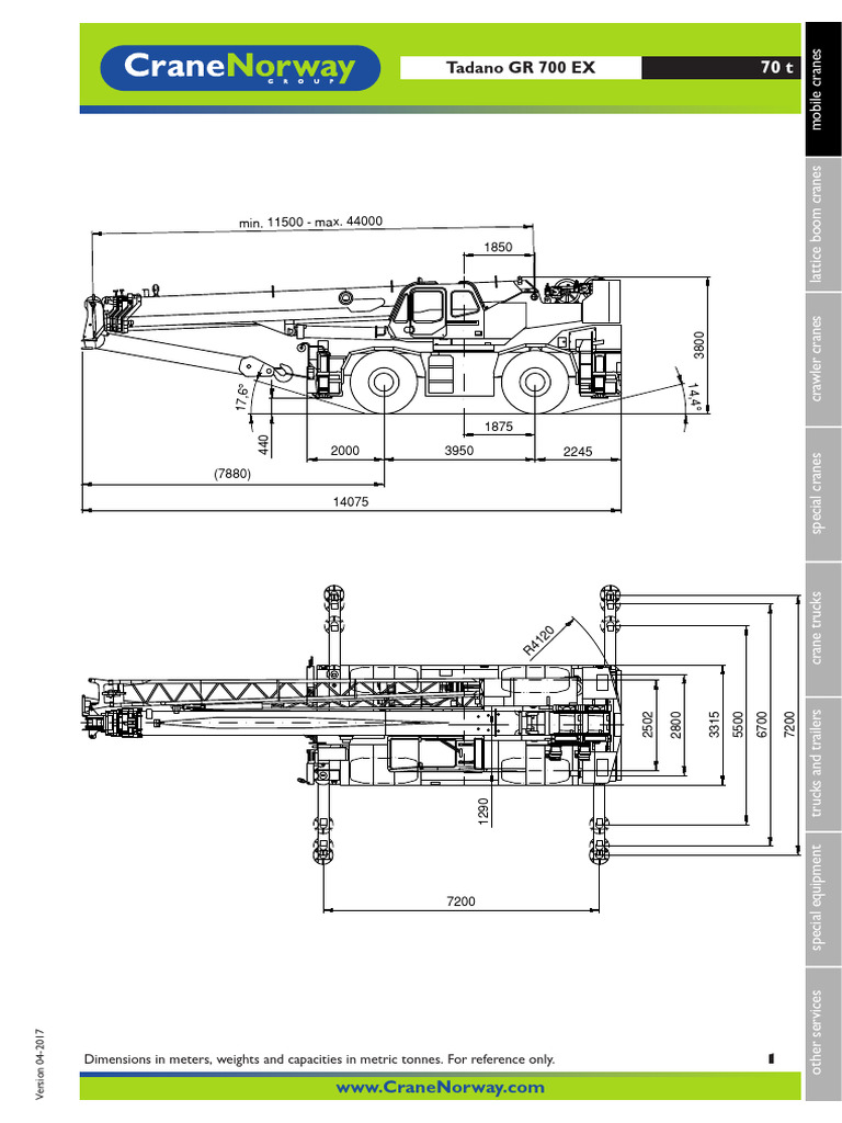 Tadano GR 700EX Gaman | PDF | Crane (Machine) | Transport