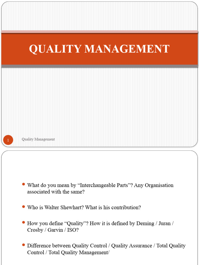 Quality Management | Download Free PDF | Quality Management | Quality Assurance