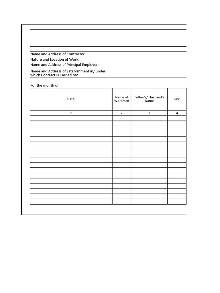 FORM XIX Register of Overtime | PDF