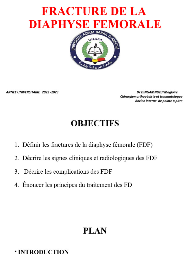 Fracture de La Diaphyse Femorale | PDF | Genou | Médecine clinique
