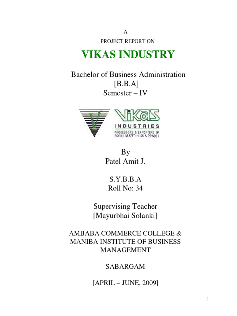 Vikas Industry | PDF