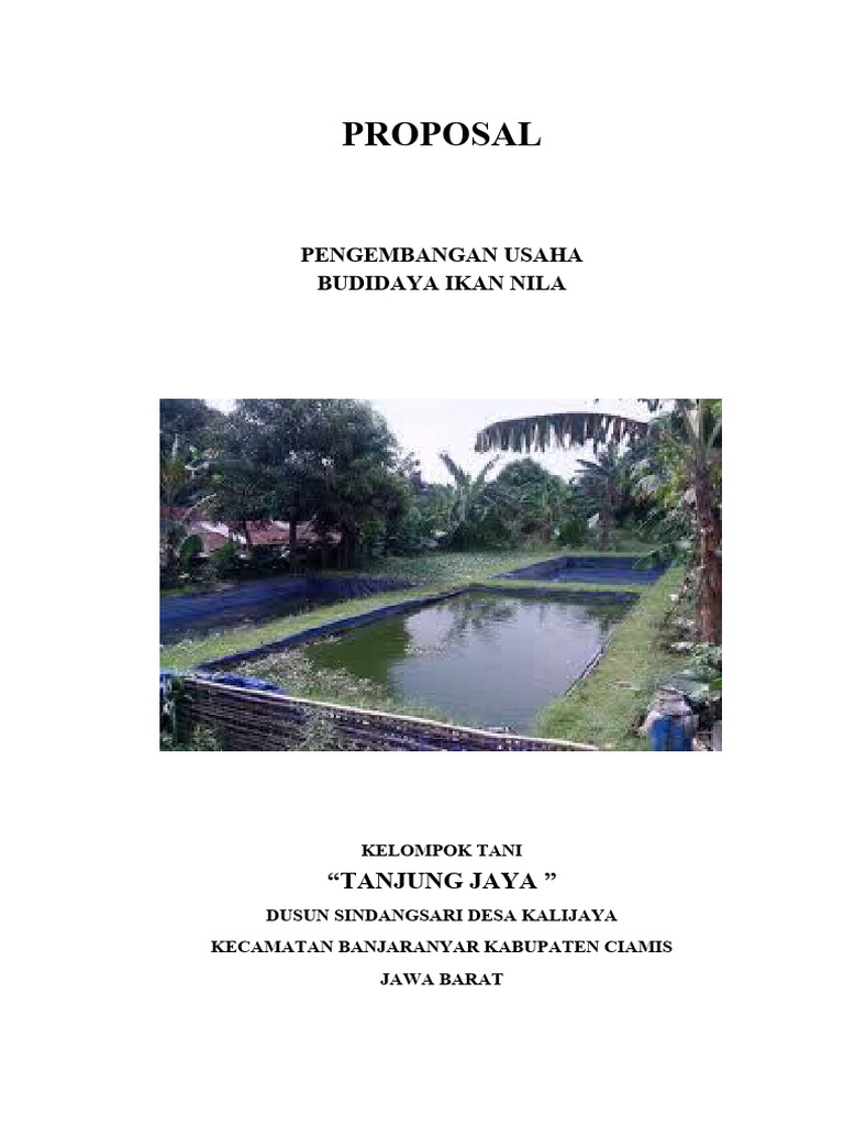 Contoh Proposal Ikan Nila | PDF