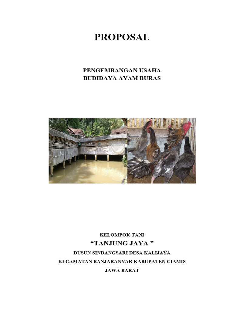 Contoh Proposal Ayam Sentul | PDF | Teknologi & Rekayasa