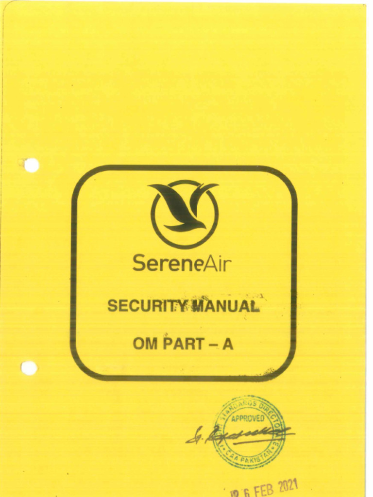 Security Manual | PDF | Airport | Flight Attendant