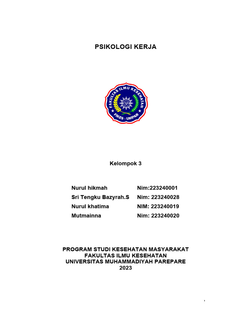 Paradigma Psikologi Kerja Menurut Sinamo | PDF