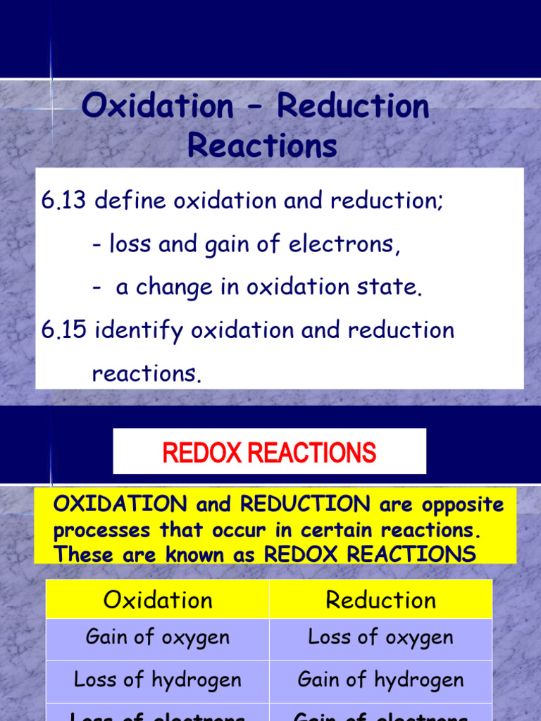 Understanding Oxidation and Reduction | PDF | Redox | Chemical Reactions