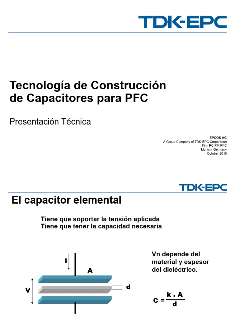 02-TDK-EPC - Tecnologia de Construccion - OCT2010-ESP | PDF | Condensador | Materiales