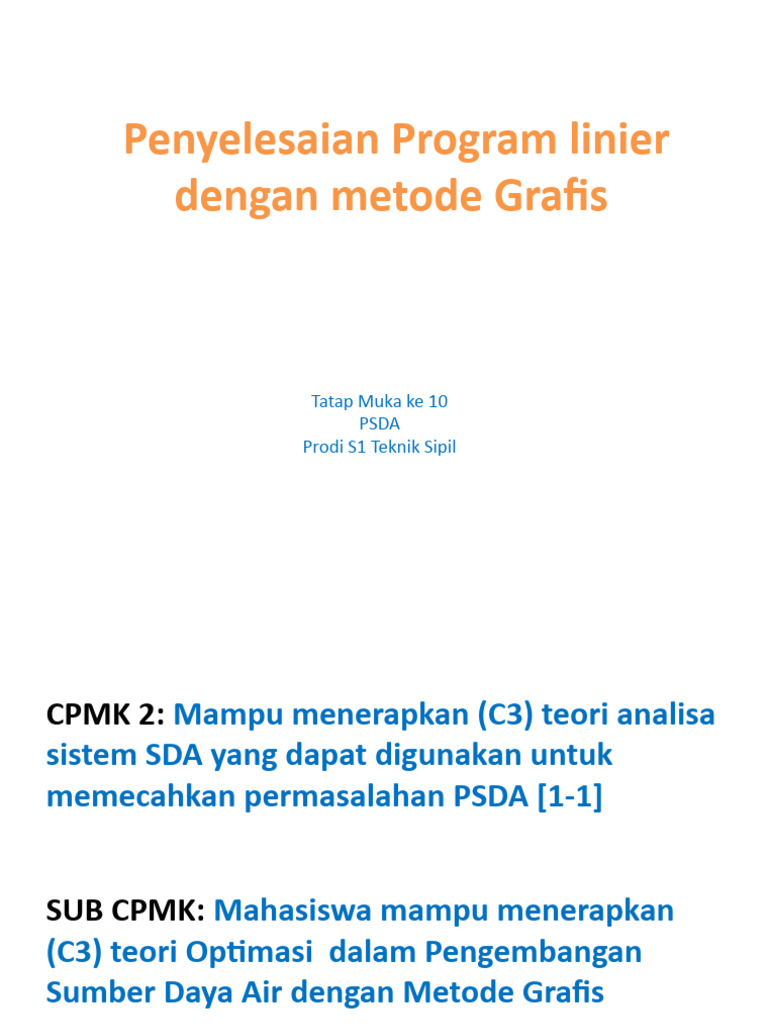 TM 10 - PSDA - Metode Grafis | PDF