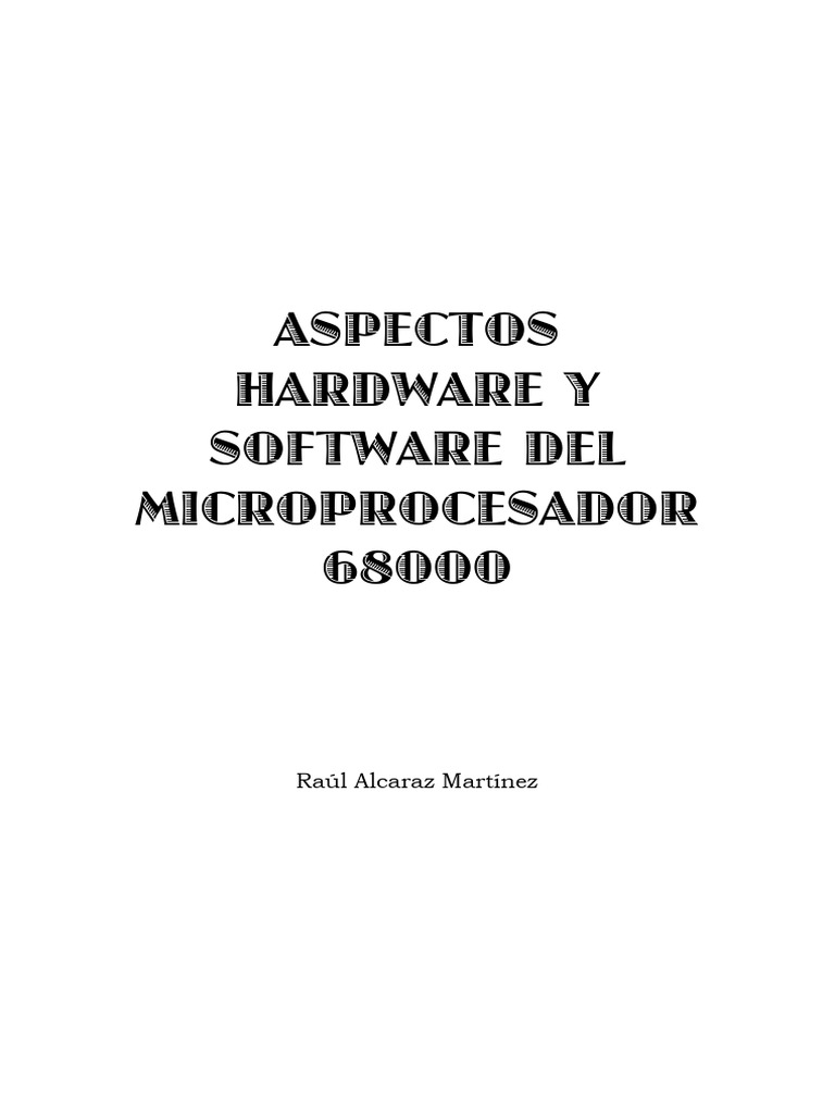 Aspectos Hardware y Software Del Microprocesador 68000 | PDF | Poco | Puntero (Programación de ...