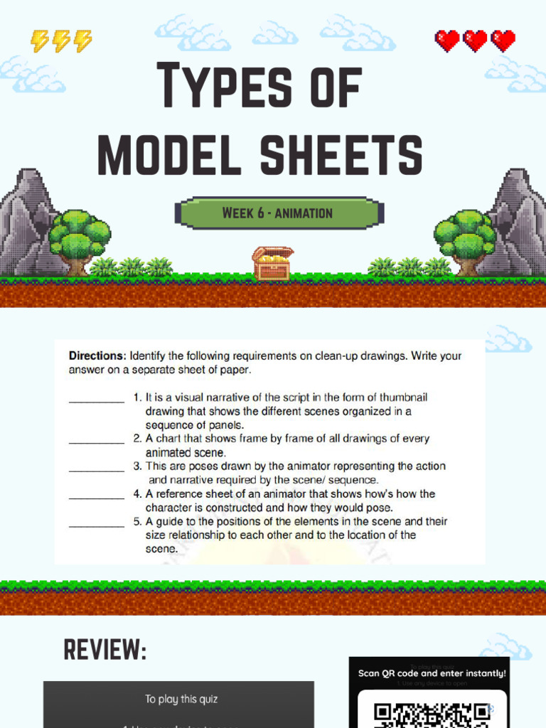 Week 6 Types of Model Sheet Student Teacher | PDF | Animation