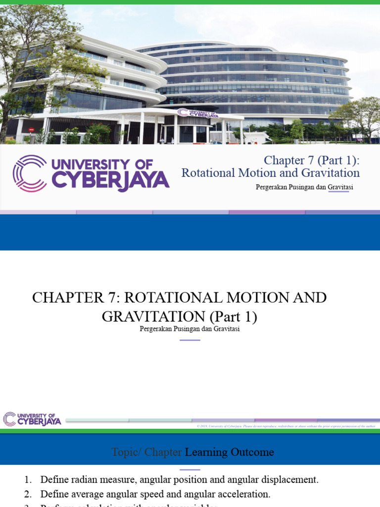 Chapter 7 (Part 1) | PDF | Rotation Around A Fixed Axis | Acceleration