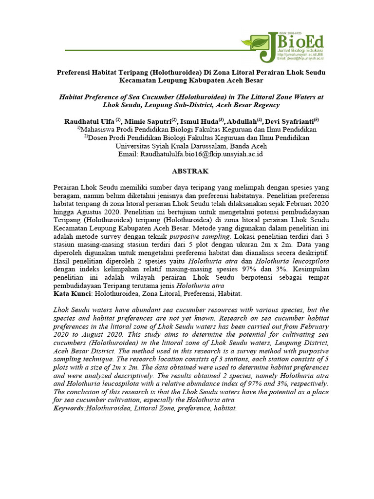 Rev Artikel Bioedu Raudhatul Ulfa | PDF