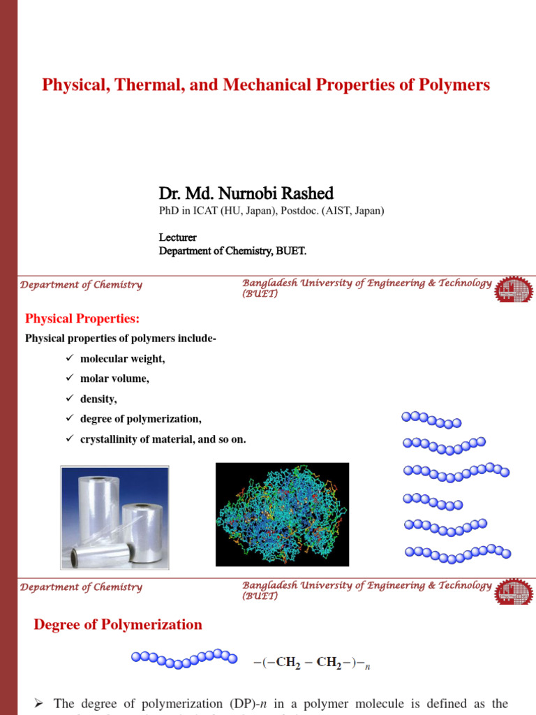 Properties of Polymer | PDF | Polymers | Nature