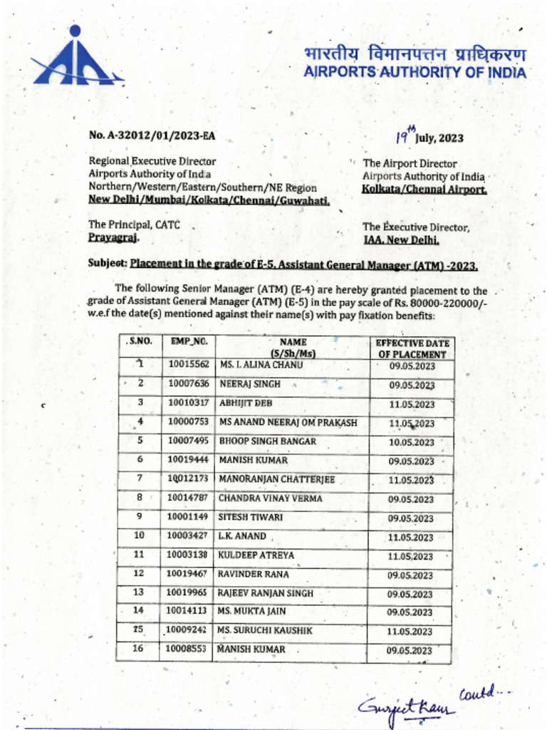 AGM (ATM) Placement Order | PDF