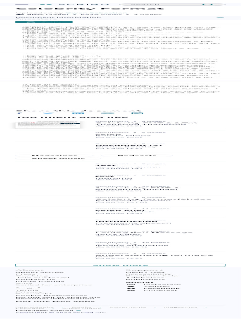 Celebrity Format PDF | PDF