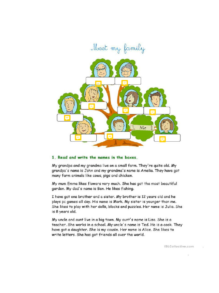 Family Tree Worksheets1 | PDF
