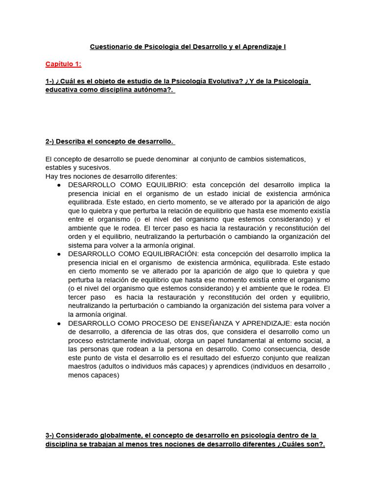 Psicologia Del Desarrollo y El Aprendizaje I (Grupo Tramo Pedagogico Ufasta 2023 - 2024) | PDF ...
