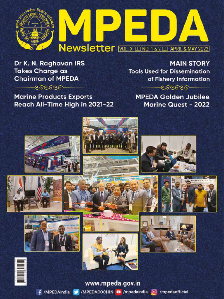 MPEDA Newsletter: April-May 2022 Highlights | PDF | Fishery | Central Banks