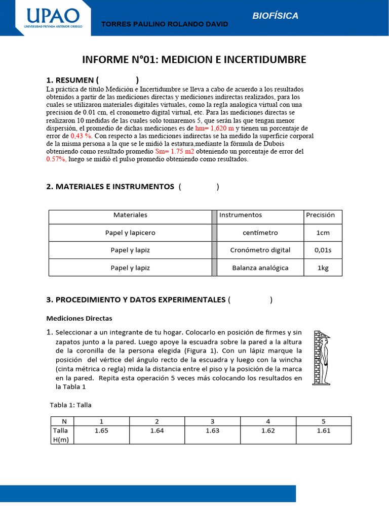 Practica de Mediciones | PDF | Exactitud y precisión | Medición