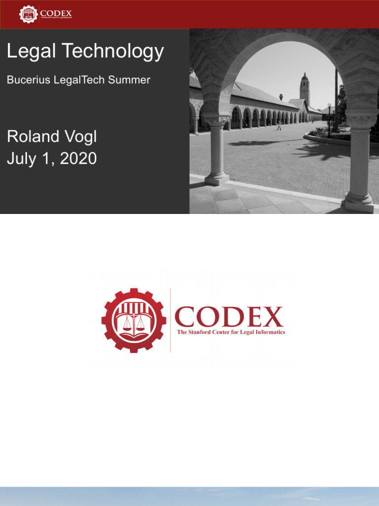 2020-07-01 Legal Technology in Silicon Valley - Roland Vogl | PDF | Law ...