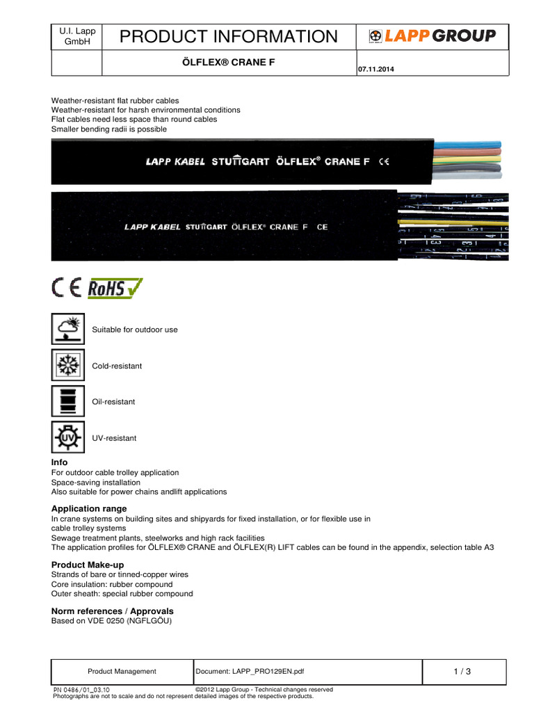 Ölflex Crane F | PDF | Wire | Crane (Machine)