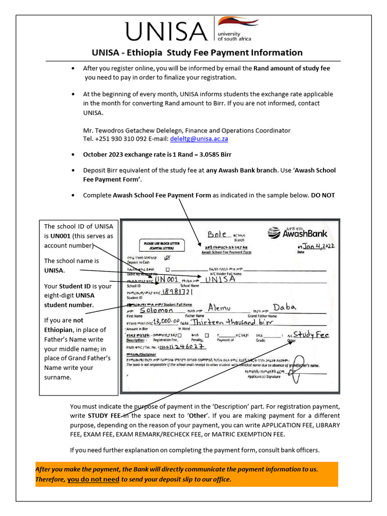 Application Fee Payment Sample Information - October 2023 | PDF