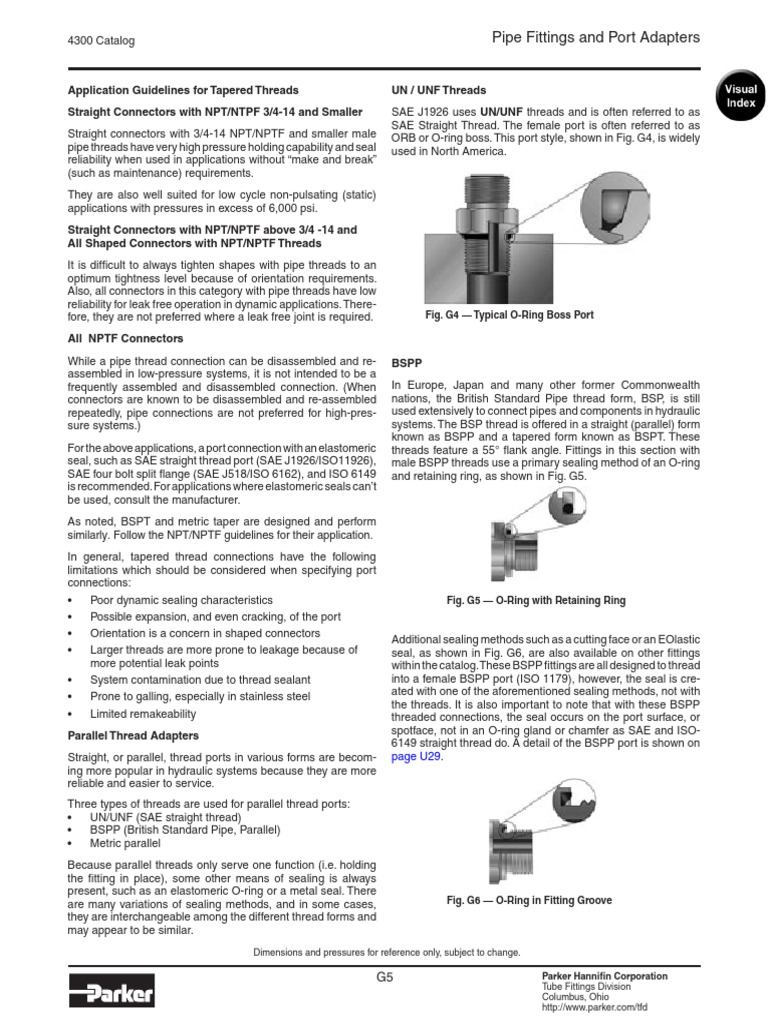 Pipe Fittings and Port Adapters 5 | PDF | Pipe (Fluid Conveyance ...