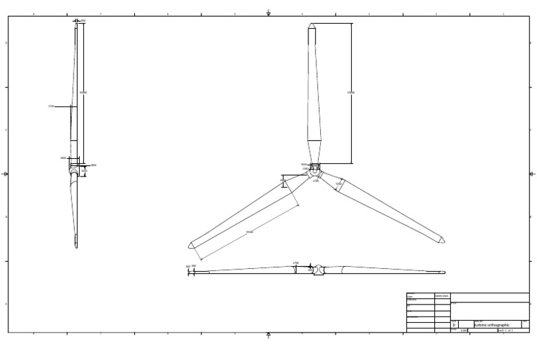 Wind Turbine Blade Drawing GA | PDF | Renewable Resources ...