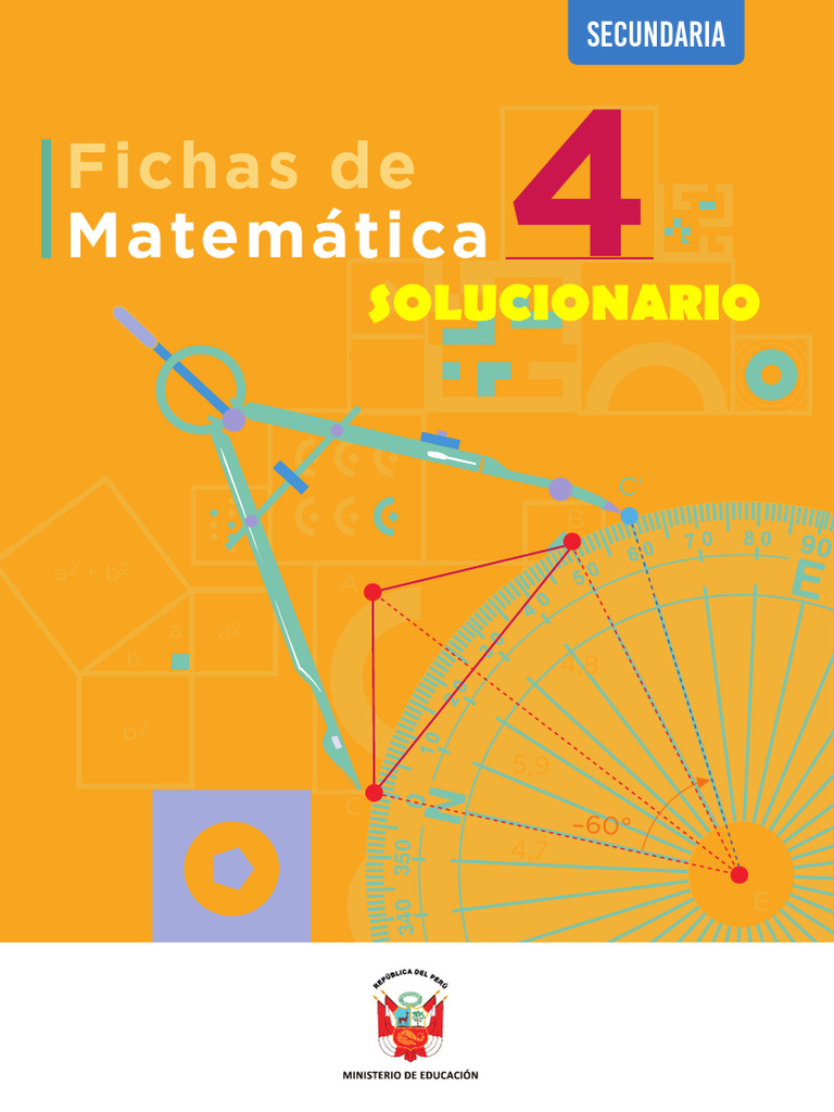 FICHAS DE MATEMÁTICA 4 SOLUCIONARIO | PDF