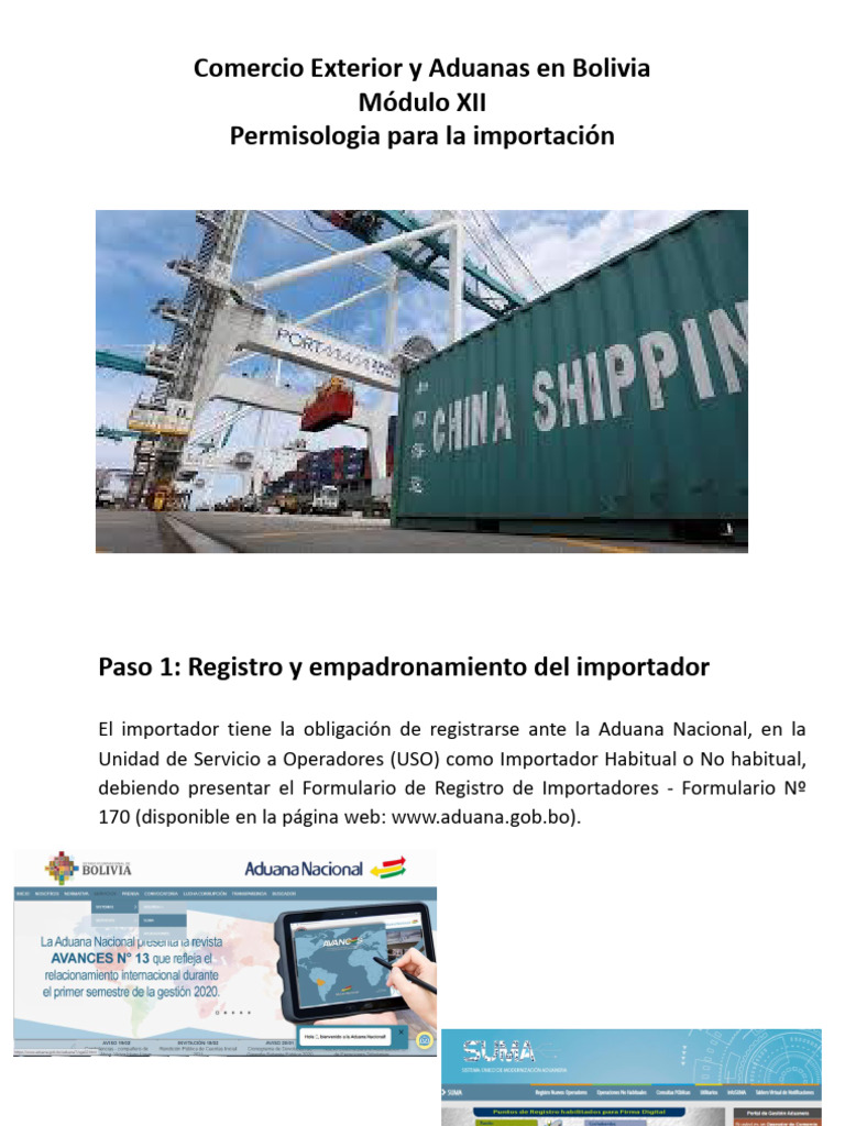 BOLIVIA Permisologia para La Importacion | Descargar gratis PDF ...