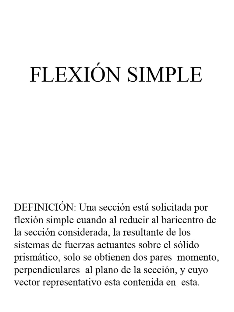 Flexion Simple Rdem | PDF | Doblar | Elasticidad (Física)